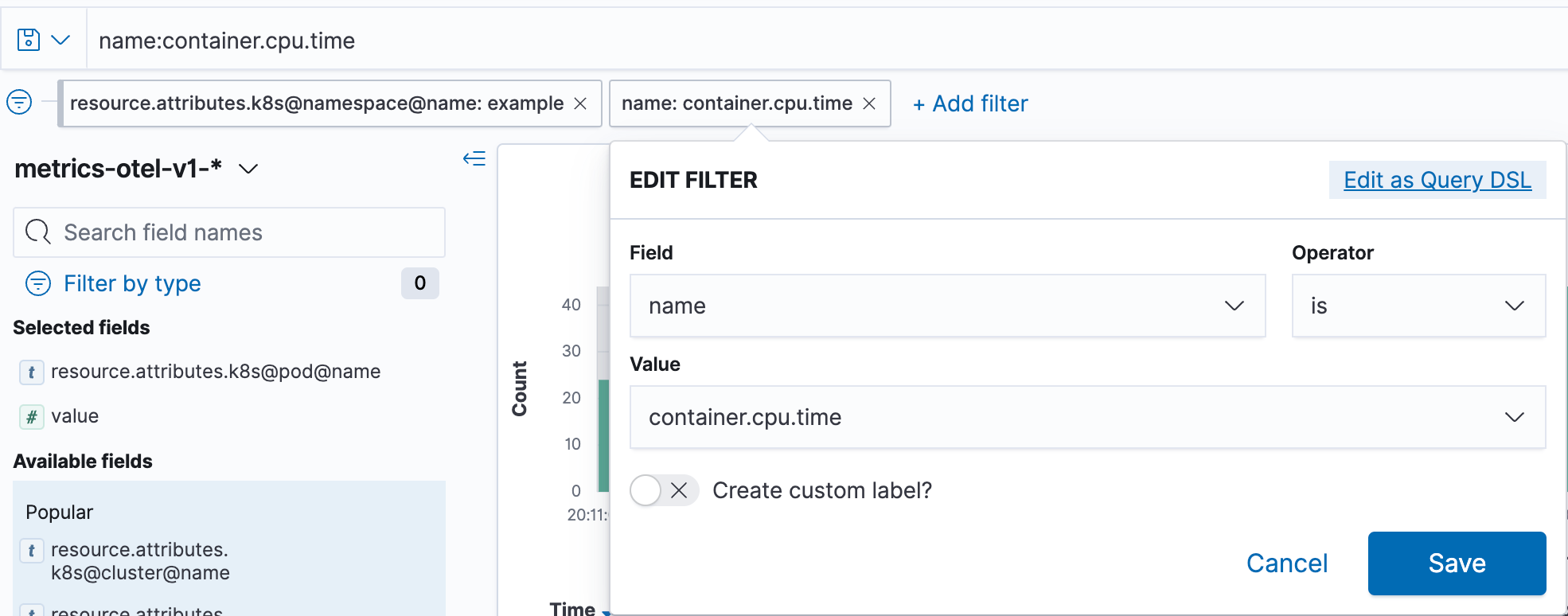 Using OpenSearch to visualize metrics ingested with OpenTelemetry - OpenSearch